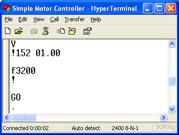 Pololu - 6.3. ASCII Commands