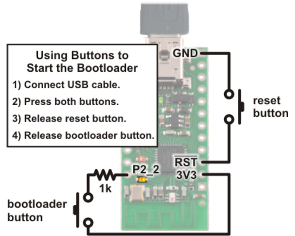 Pololu - 5.c. Connecting Buttons and Starting the Bootloader
