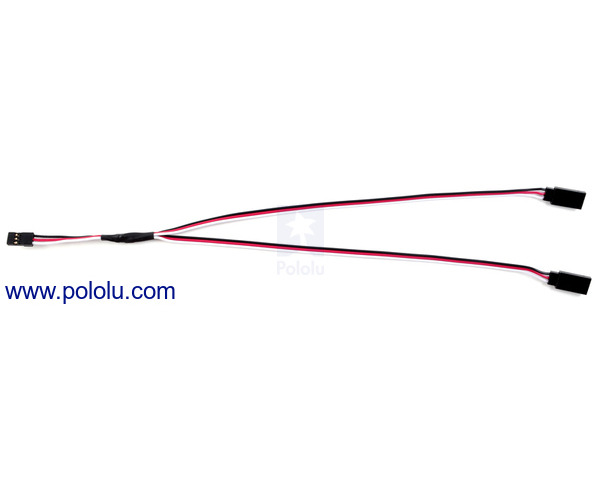 Servo Y Splitter Cable 12" Female - 2x Male | Buy in Australia | POLOLU ...