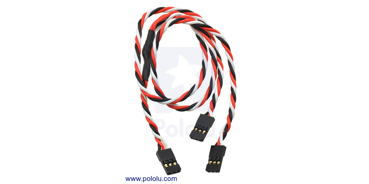Pololu - Twisted Servo Y Splitter Cable 12" Female - 2x Female