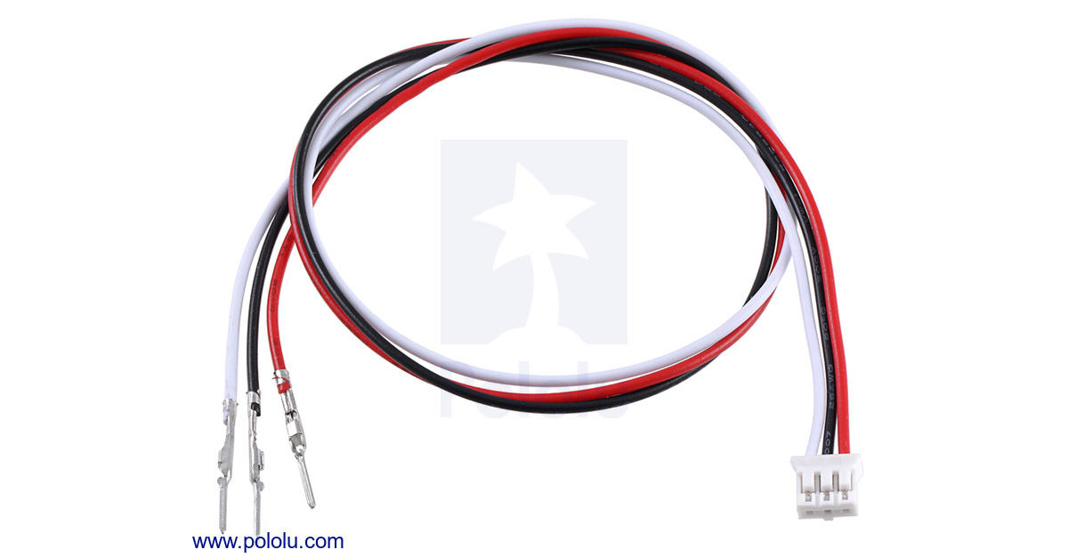 Pololu - 3-Pin Female JST PH-Style Cable (30 cm) with Male Pins for 0.1 ...