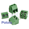Pololu - Screw Terminal Block: 2-Pin, 3.5 mm Pitch, Side Entry (4-Pack)