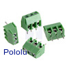 Pololu - Screw Terminal Block: 3-Pin, 3.5 mm Pitch, Side Entry (4-Pack)