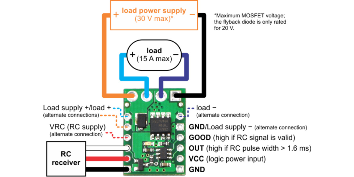 Pololu Wiring Diagram For Rc Switch With Medium Low Side Mosfet 