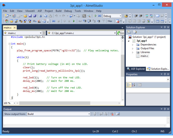 Pololu - 3.3. Compiling an Example Program