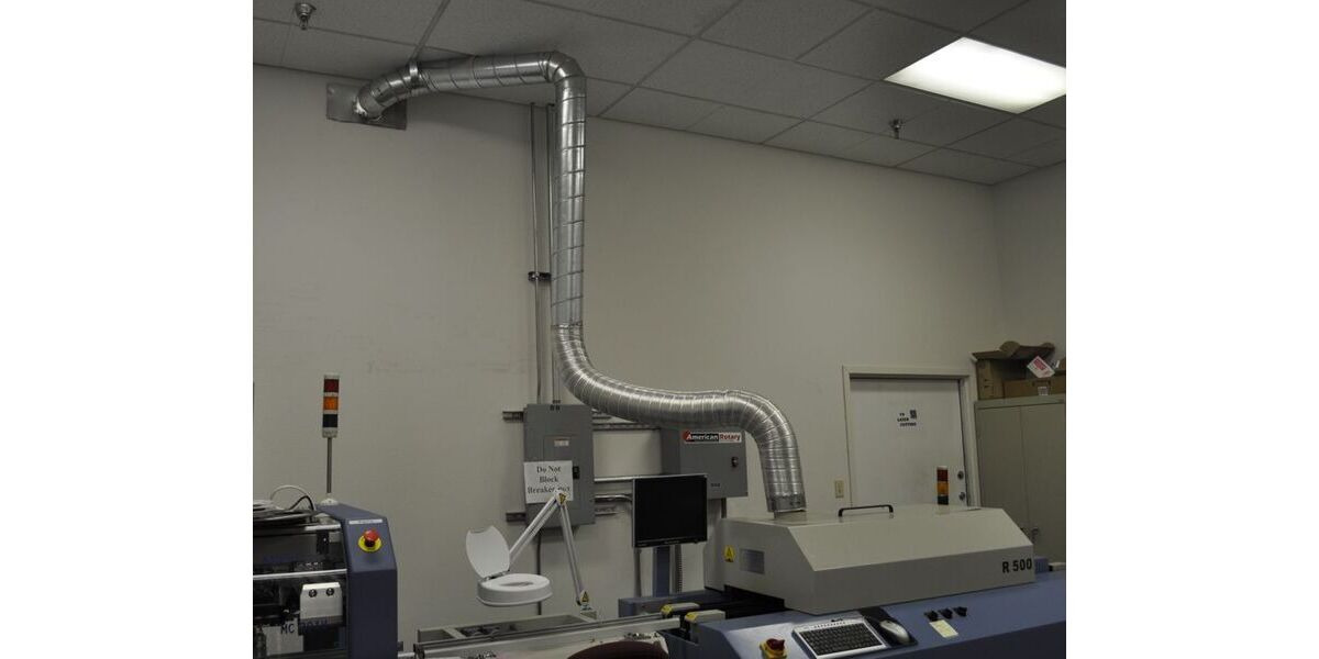 Pololu - Reflow oven exhaust duct at 3095 E. Patrick.