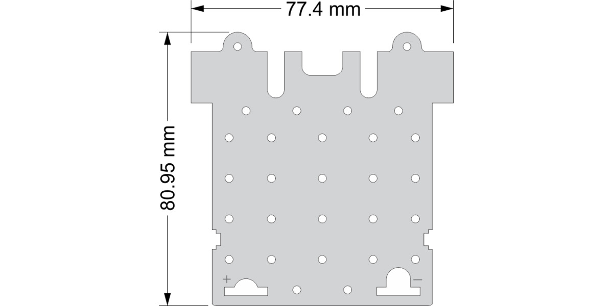 Pololu - Dimensions of the acrylic mounting plate for the Pololu Zumo ...