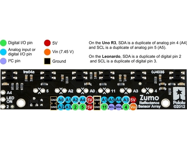 Pololu - 2.c. Adding a Zumo reflectance sensor array (optional)