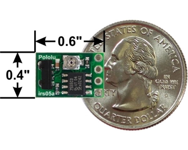 Pololu 38 kHz IR Proximity Sensor, Fixed Gain, High Brightness (irs05a)