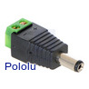 Pololu - DC Barrel Plug to 2-Pin Terminal Block Adapter