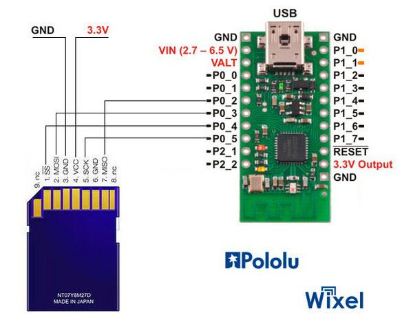 Pololu Wixel with SD Card as USB Mass Storage Device