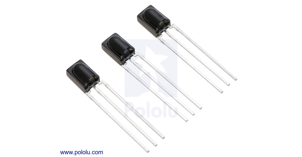 Pololu - Vishay TSSP58P38 IR Detector Module, 38kHz, Automatic Gain (3 ...