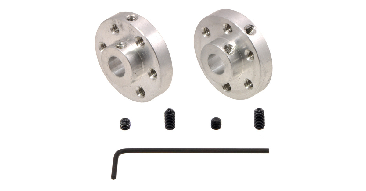 Pololu Universal Aluminum Mounting Hub for 1/4″ (6.35mm) Shaft, #4-40 ...