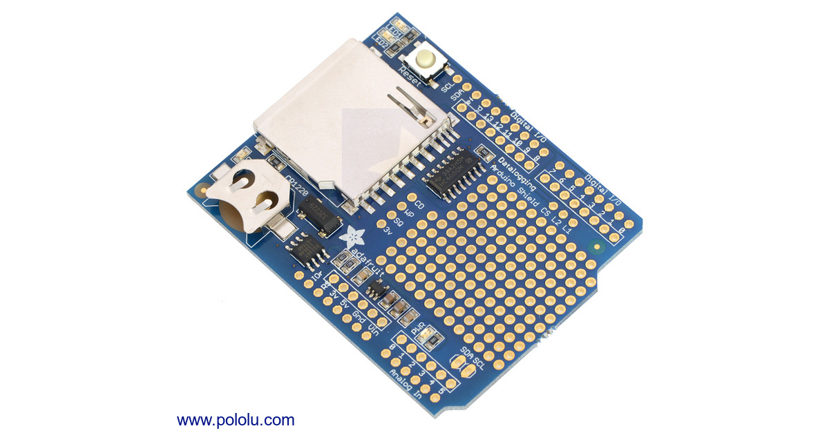 Pololu New Product Adafruit Data Logging Shield For Arduino