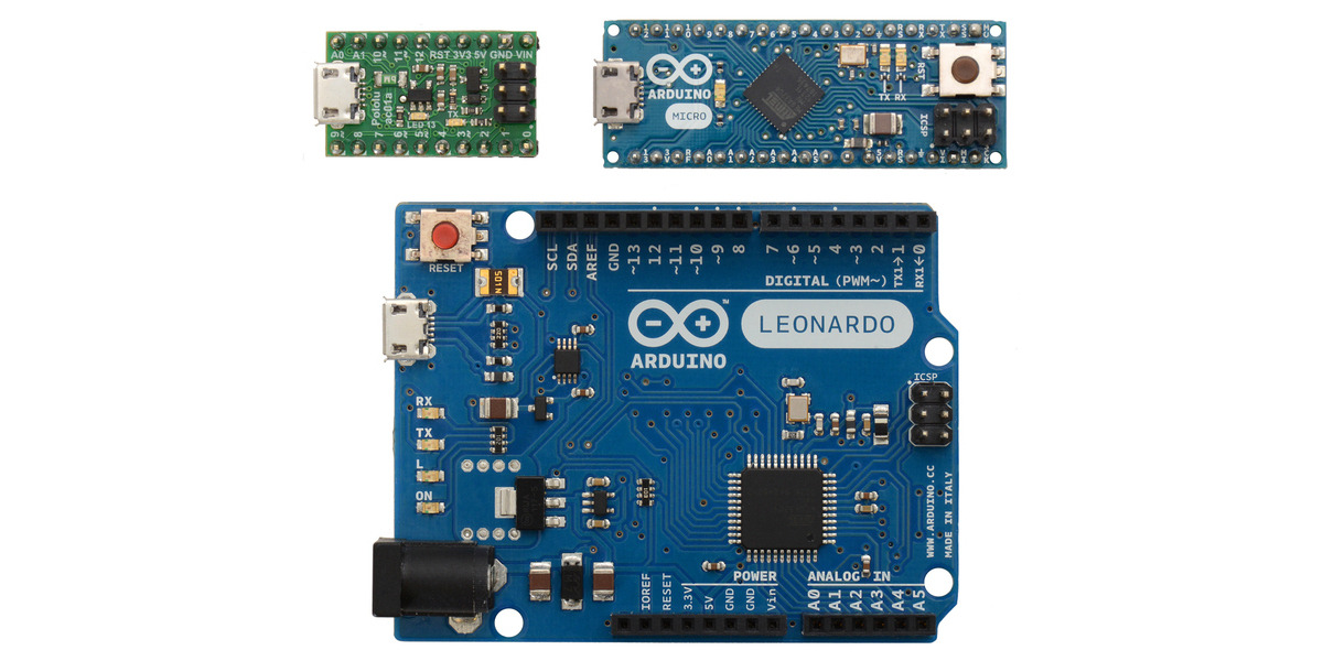 Pololu A-Star 32U4 Micro, Arduino Micro, and Arduino Leonardo.