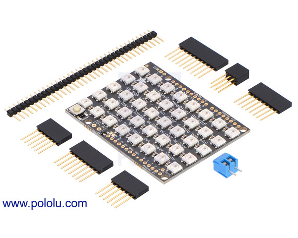 Pololu - Adafruit NeoPixel Shield for Arduino - 40 RGB LED Pixel Matrix