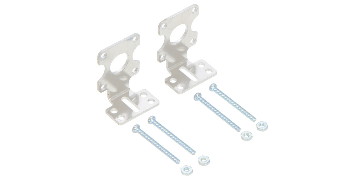 Pololu Extended Stamped Aluminum L-Bracket Pair for Plastic Gearmotors