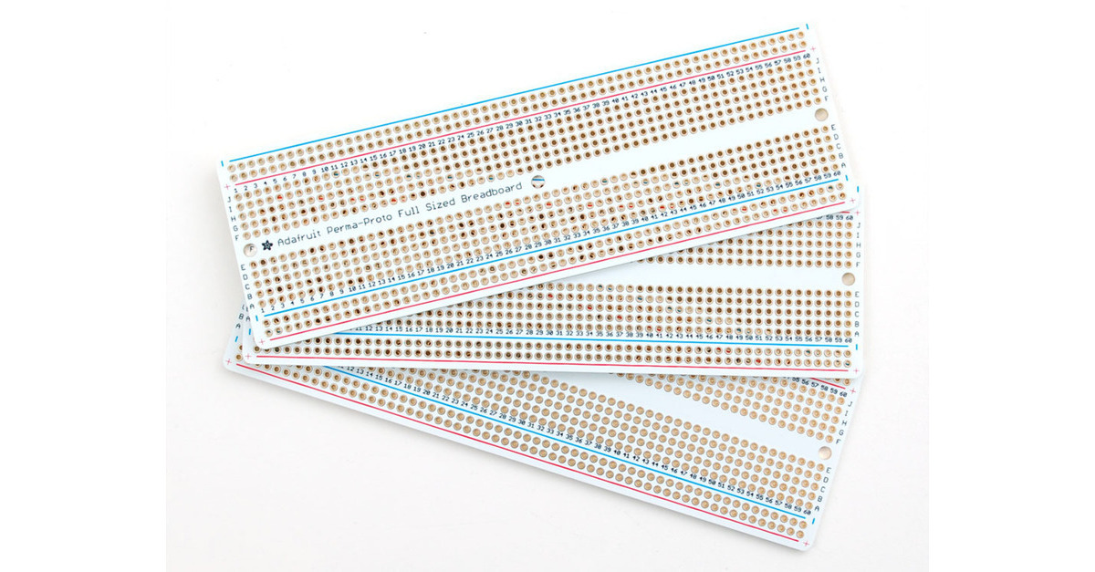 Pololu - Adafruit Perma-Proto Full-Sized Breadboard PCB (3-Pack)