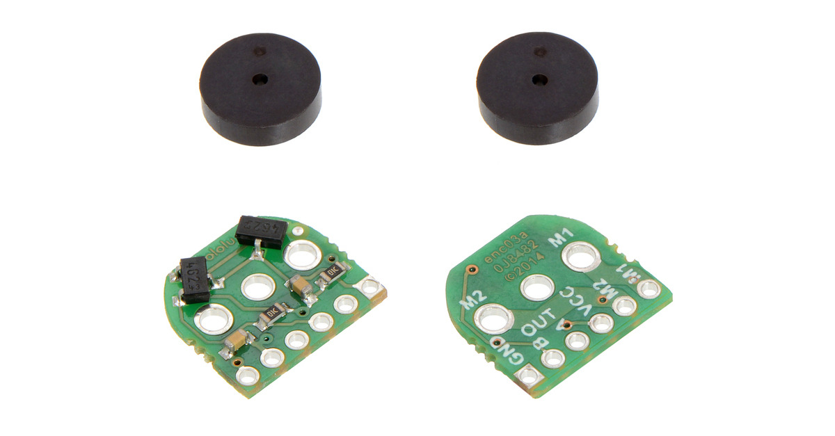 Pololu - Magnetic Encoder Pair Kit for Micro Metal Gearmotors, 12 CPR ...