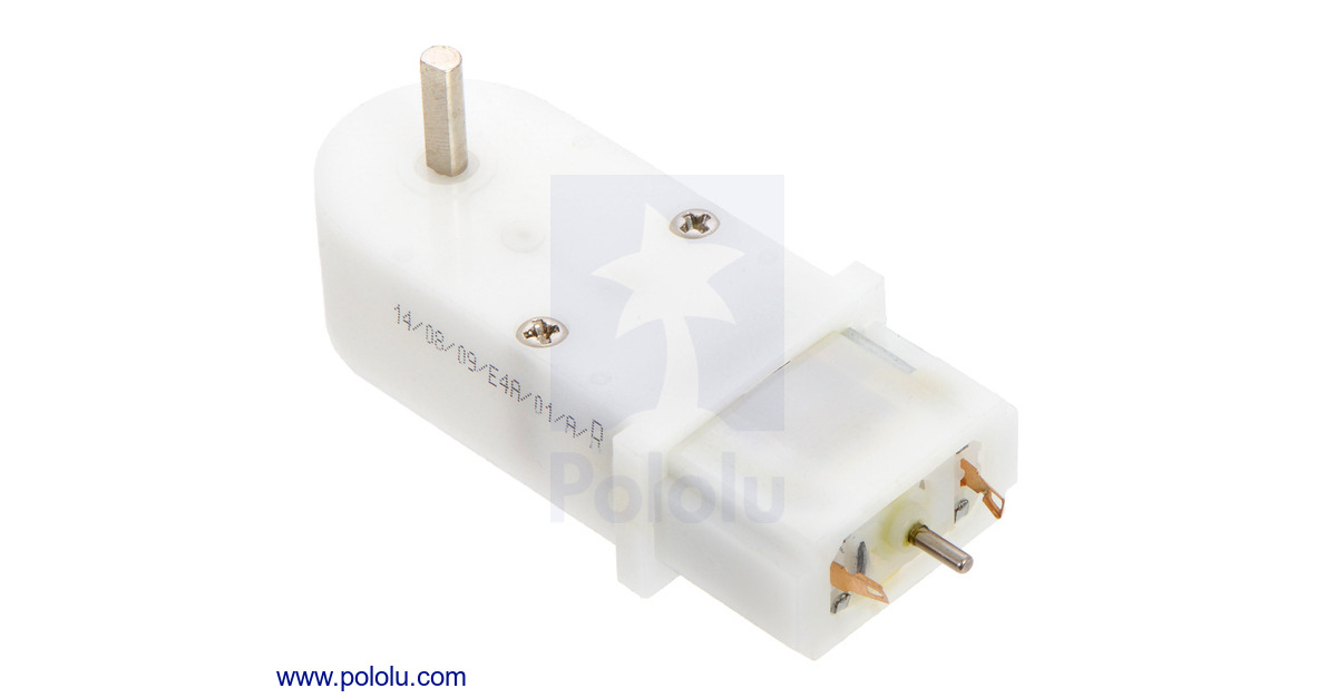 Pololu - 120:1 Mini Plastic Gearmotor, 90° 3mm D-Shaft Output, Extended ...