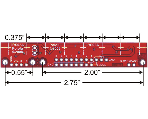 Pololu - QTR-8RC Reflectance Sensor Array