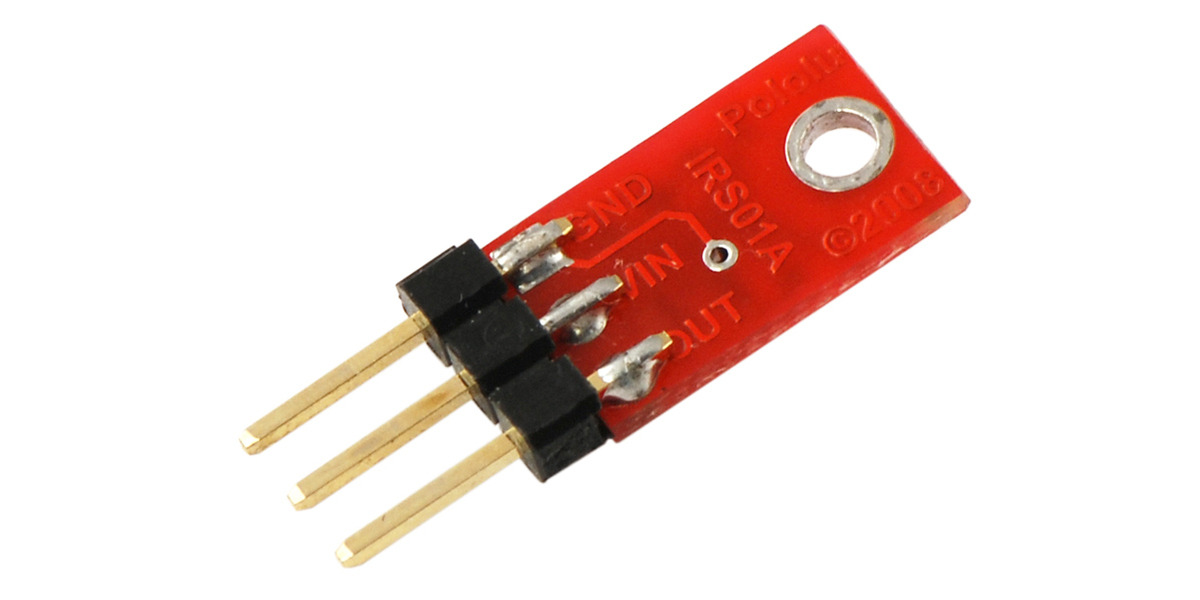 Pololu - An example of soldering header pins parallel to QTR-1A PCB for ...