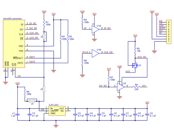 Pololu - Breakout Board for microSD Card with 3.3V Regulator and Level ...