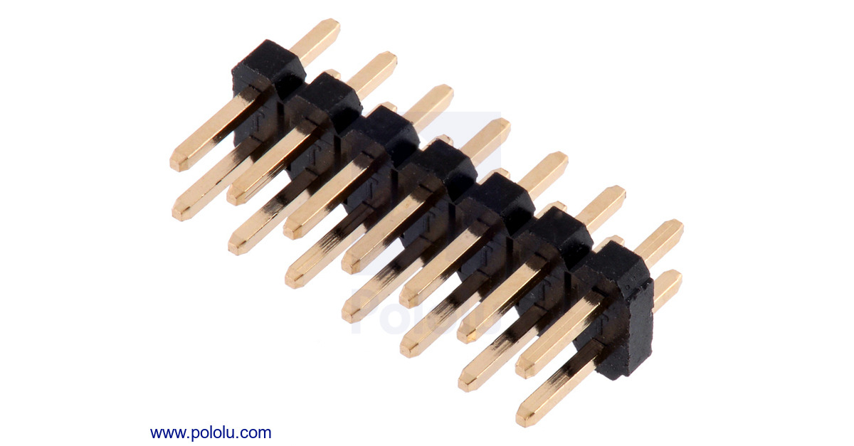Pololu - 0.100" (2.54 mm) Low-Profile Male Header: 2×7-Pin, 8.75 mm