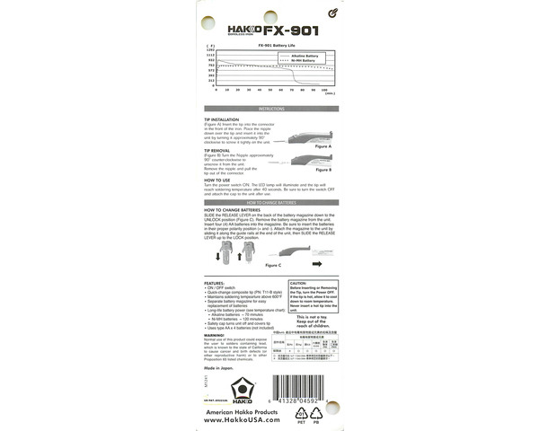 Pololu - Hakko FX-901 Cordless Soldering Iron