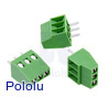 Pololu - Screw Terminal Block: 3-Pin, 0.1″ Pitch, Side Entry (3-Pack)