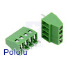 Pololu - Screw Terminal Block: 4-Pin, 0.1″ Pitch, Side Entry (2-Pack)