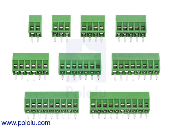 Pololu - Screw Terminal Block: 7-Pin, 0.1″ Pitch, Side Entry