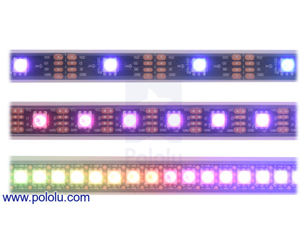 Pololu - Addressable RGB 60-LED Strip, 5V, 1m (SK9822)