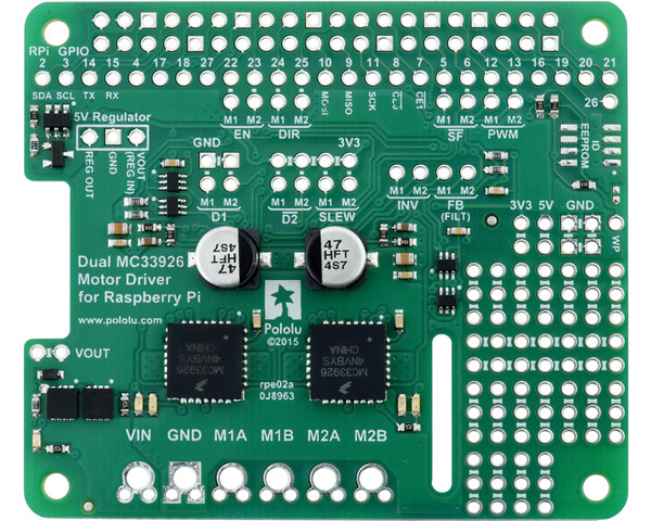 Pololu Dual MC33926 Motor Driver for Raspberry Pi (Partial Kit) | Buy ...