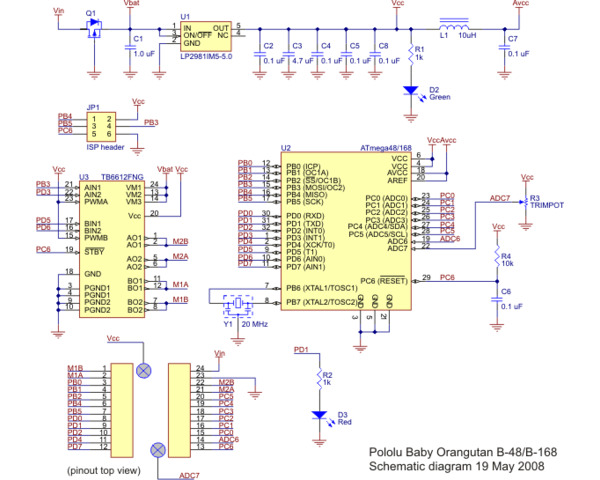 Pololu - Baby Orangutan B-328 Robot Controller