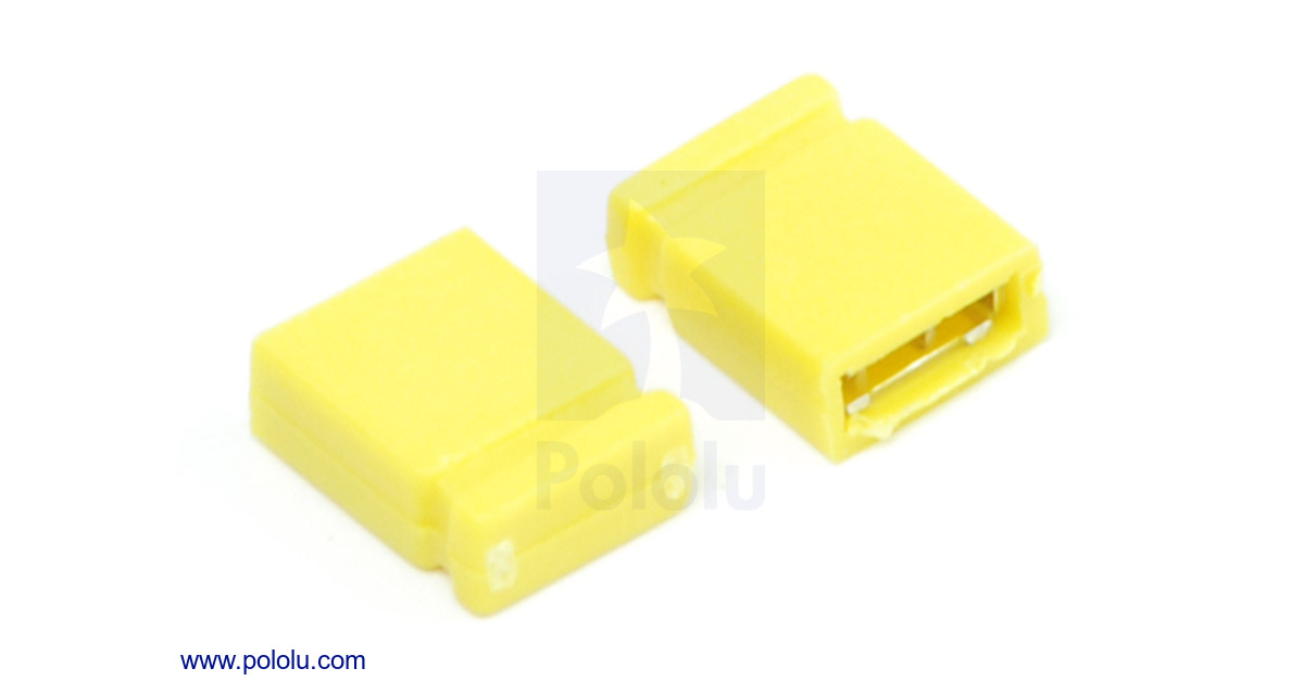 Pololu - 0.100" (2.54 mm) Shorting Block: Yellow, Top Closed