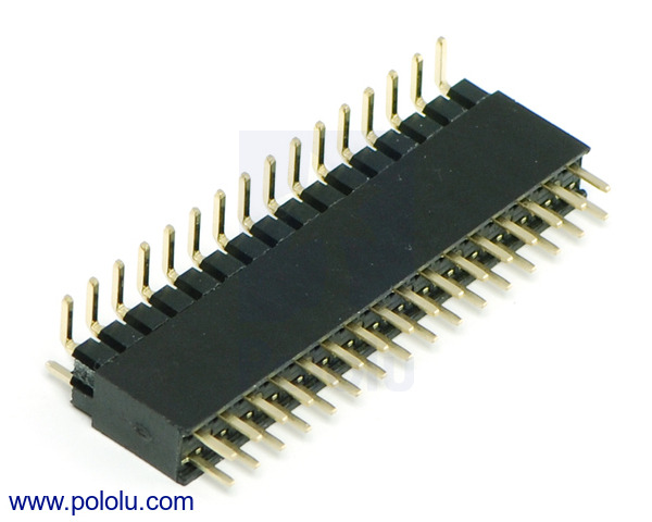 Pololu - 0.100" (2.54 mm) Female Header: 2x7-Pin, Straight