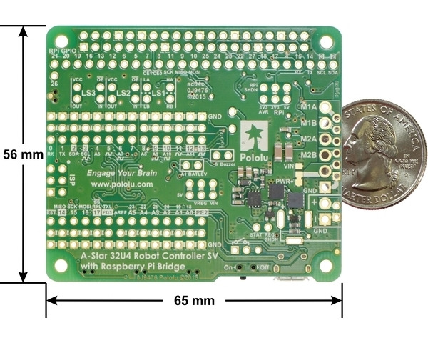 Pololu A-Star 32U4 Robot Controller SV with Raspberry Pi Bridge | Buy in Australia | POLOLU-3119 ...