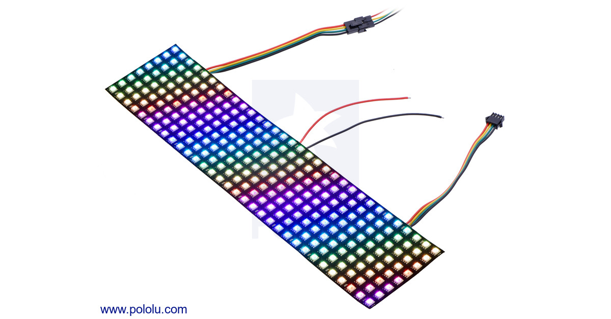 Pololu - Addressable RGB 8x32-LED Flexible Panel, 5V, 10mm Grid (APA102C)
