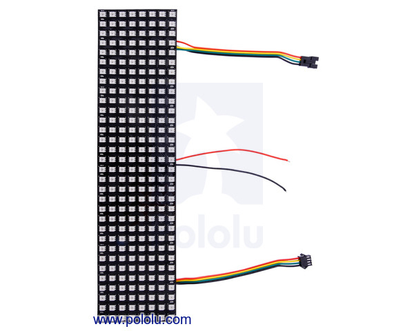 Pololu - Addressable RGB 8x32-LED Flexible Panel, 5V, 10mm Grid (SK9822)