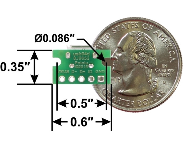 Pololu - USB Micro-B Connector Breakout Board
