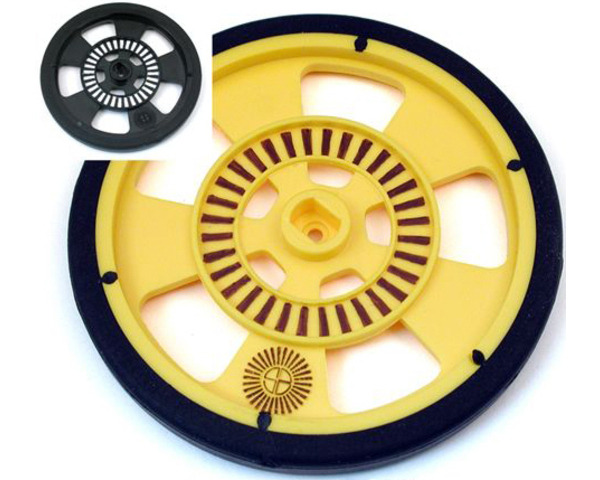 Pololu - Solarbotics GMPW-B BLACK Wheel with Encoder Stripes, Silicone Tire