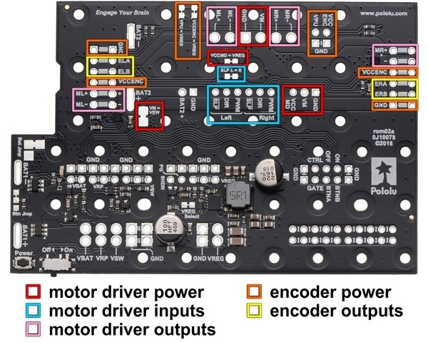 Pololu - Motor Driver and Power Distribution Board for Romi Chassis