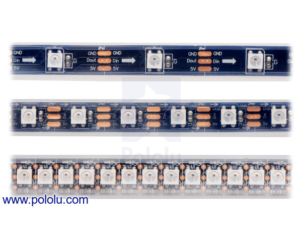 Pololu - Addressable RGB 120-LED Strip, 5V, 2m (SK6812)