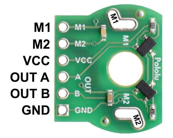 Pololu - Magnetic Encoder Pair Kit for 20D mm Metal Gearmotors, 20 CPR ...