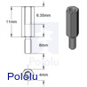Pololu - Aluminum Standoff for Raspberry Pi: 11mm Length, 6mm M2.5 ...