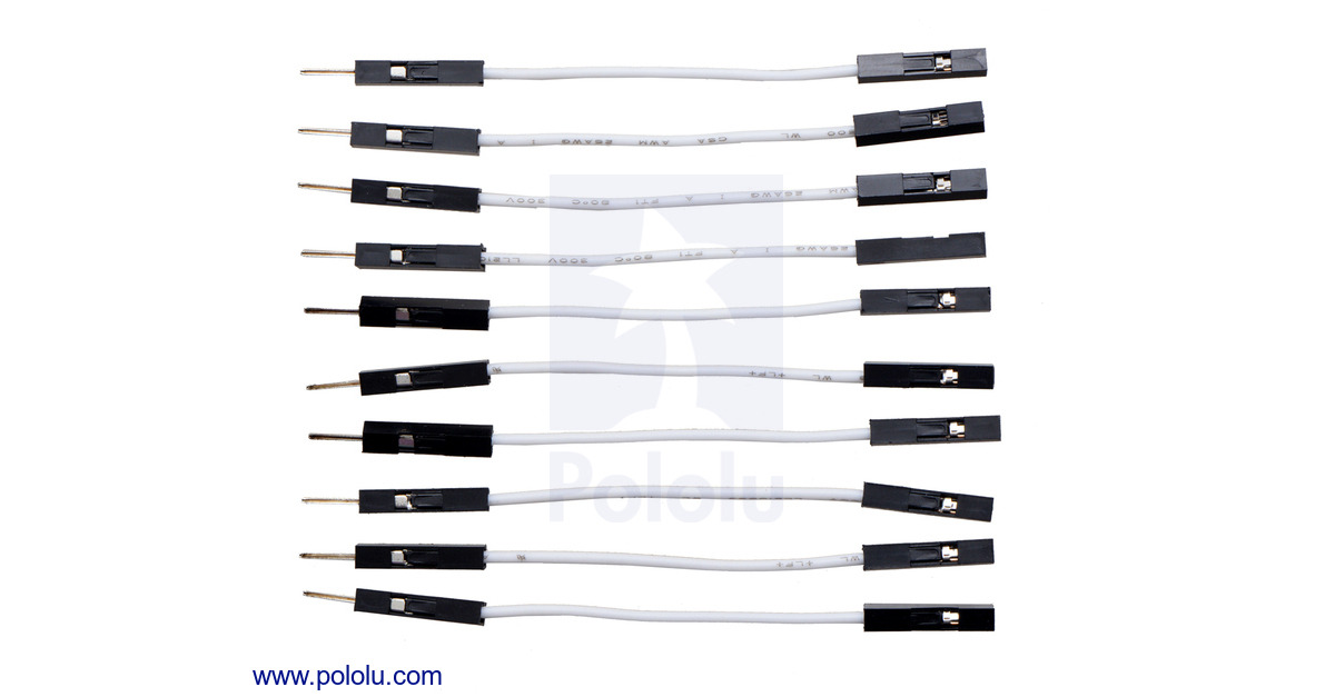 Pololu - Premium Jumper Wire 10-Pack M-F 2" White