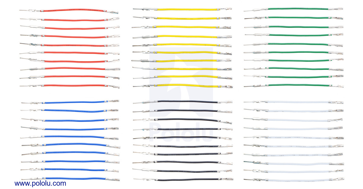 Pololu - Wires with Pre-Crimped Terminals 60-Piece 6-Color Assortment M ...