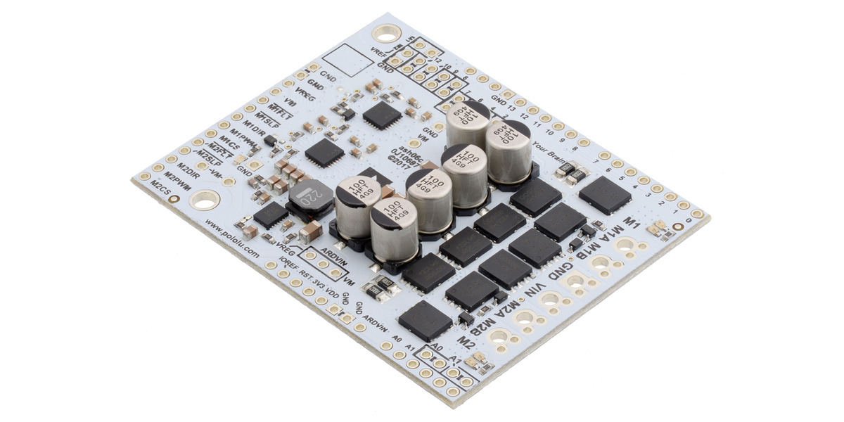 Pololu Dual G2 High Power Motor Driver 24v18 Shield For Arduino