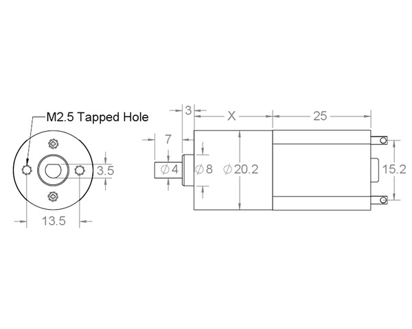 Pololu - 67:1 Metal Gearmotor 20Dx45L mm